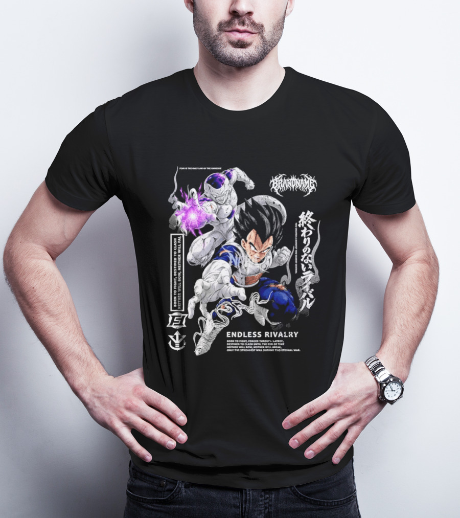 Dragon Ball Z Vegeta Frieza Battle Endless Rivalry Iconic Anime Characters T-Shirt