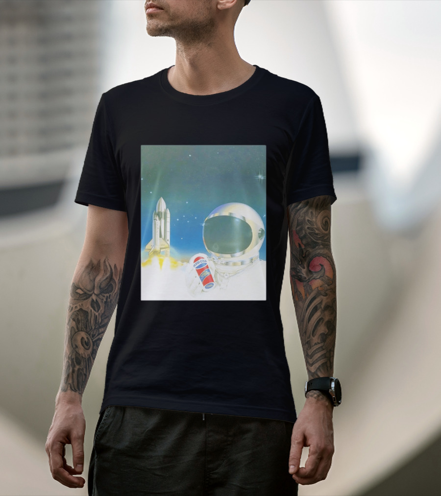 Pepsi Cola Astronaut Space Shuttle USA Reach For The Stars T-Shirt
