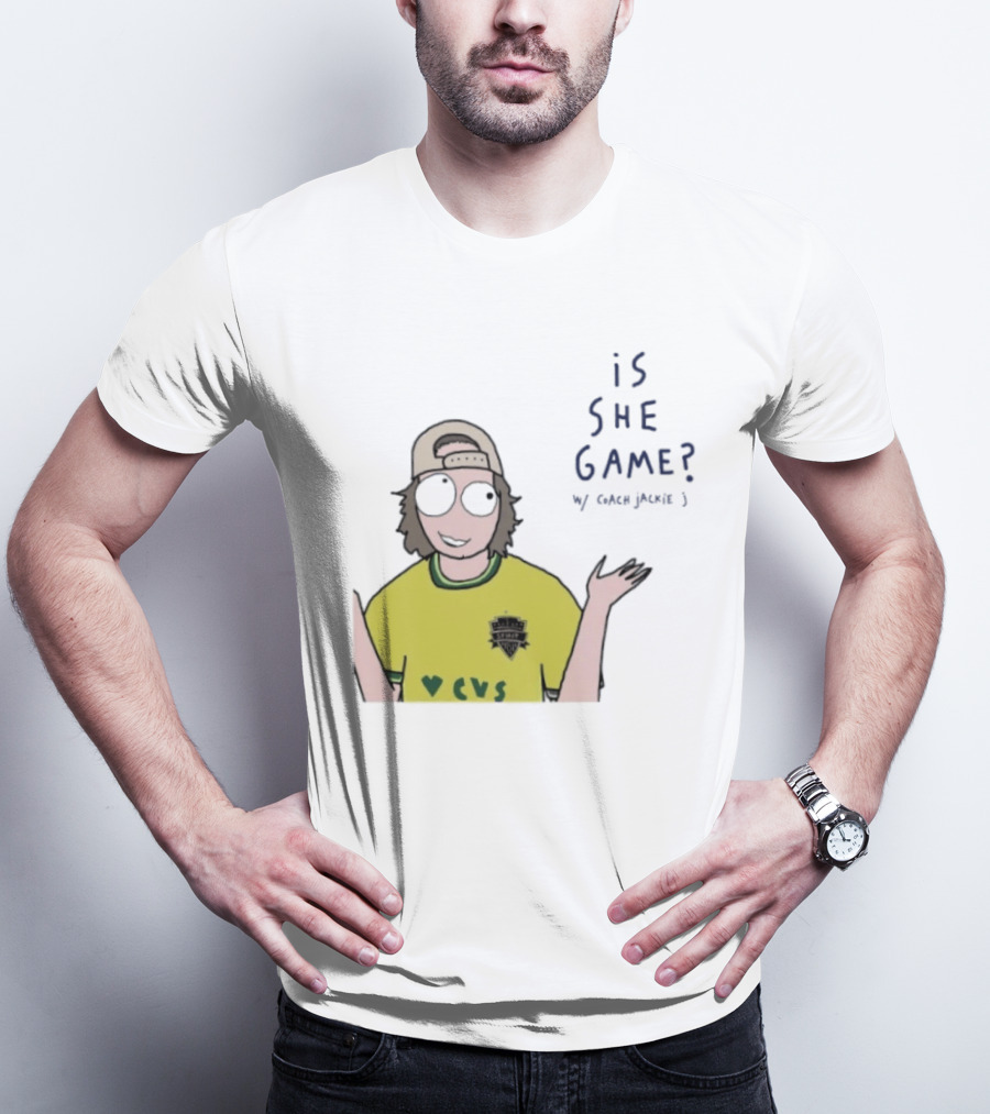 Is She Game Coach Jackie J CVS Soccer Team T-Shirt