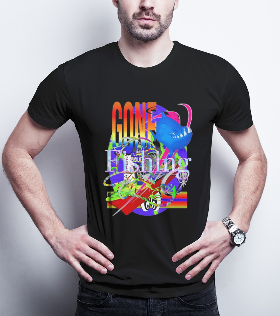 Gone Fishing Amazing Outdoor Adventure Bold Colorful Fish T-Shirt