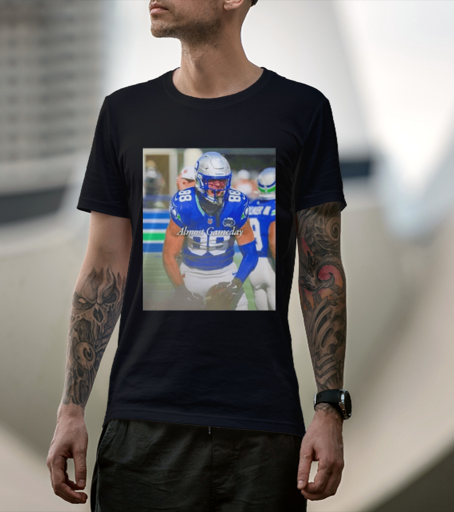 Seattle Seahawks Almost Gameday 88 Walker III Football Action T-Shirt