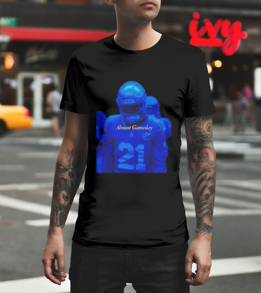 Seattle Seahawks 21 Almost Gameday Football Player T-Shirt