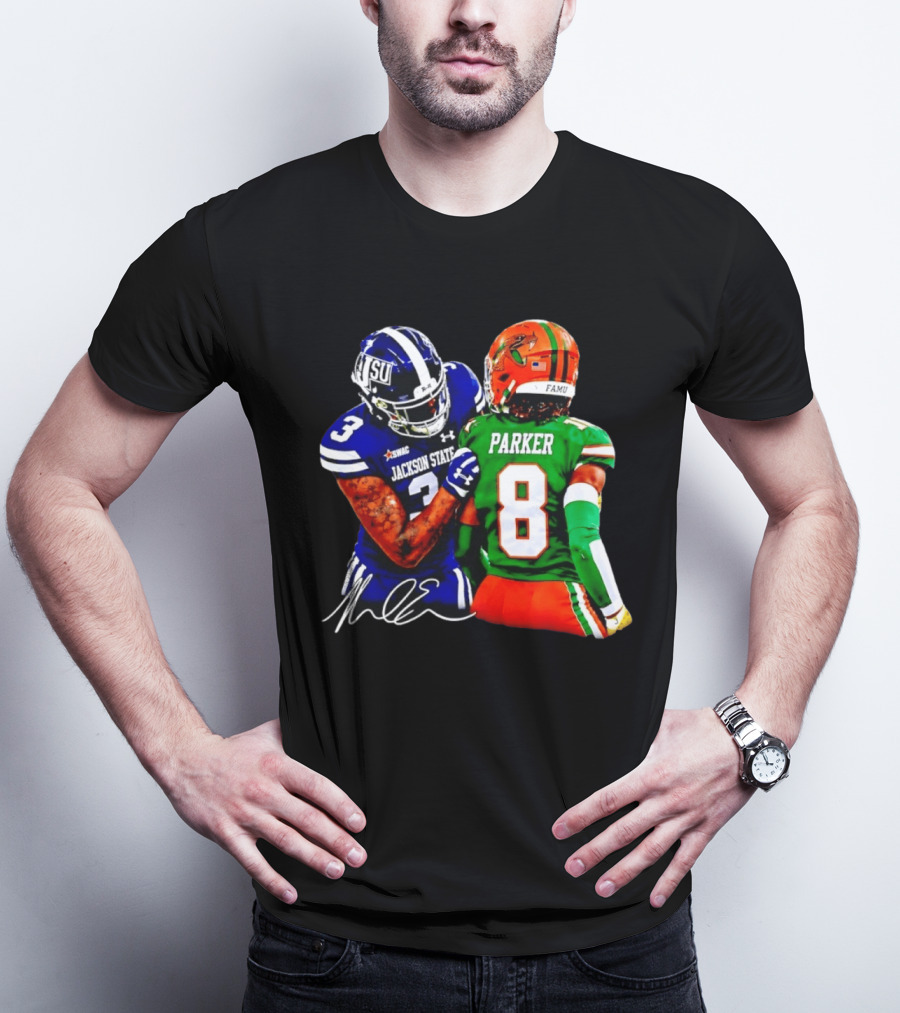 Jackson State Vs FAMU Parker 8 Football Matchup Classic SWAC Showdown T-Shirt