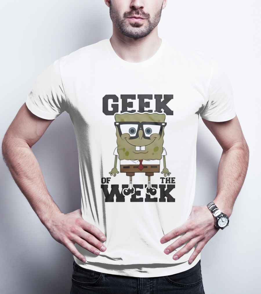 Geek Of The Week Sponge Glasses Tie T-Shirt