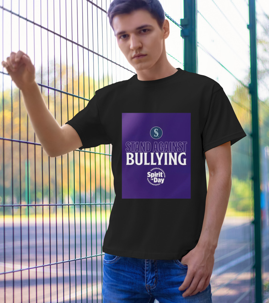 Seattle Mariners Stand Against Bullying Spirit Day T-Shirt