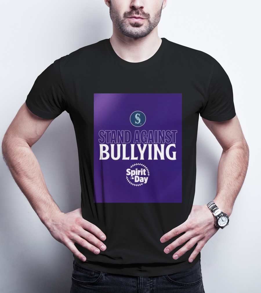 Seattle Mariners Stand Against Bullying Spirit Day T-Shirt
