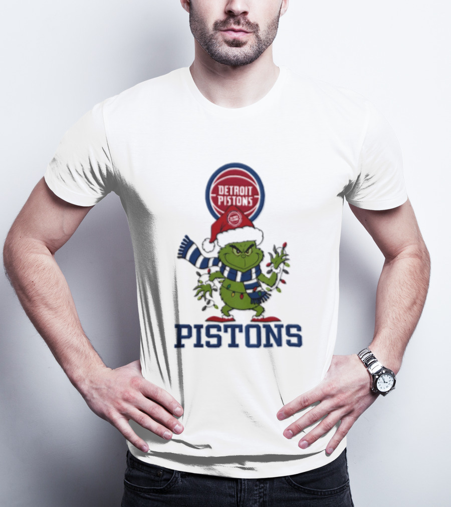 Grinch Detroit Pistons Christmas Basketball 2026 T-Shirt