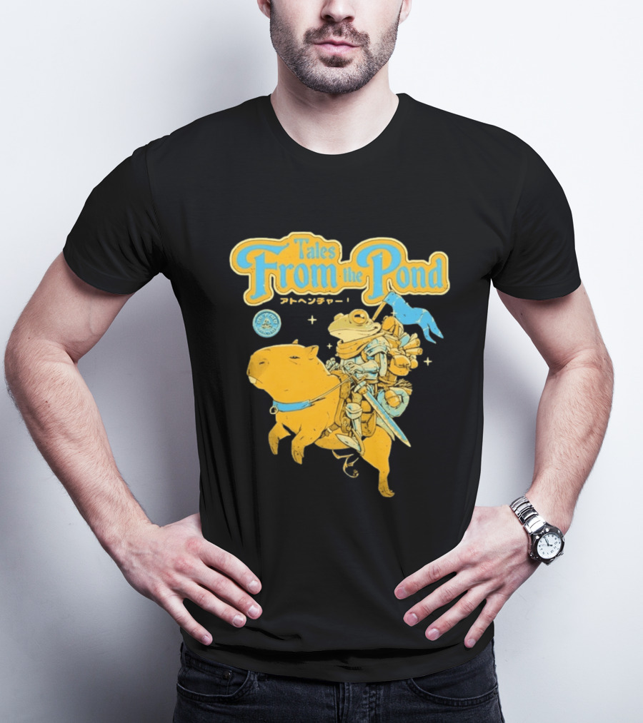 Tales From The Pond Frog Knight On Capybara Adventure T-Shirt