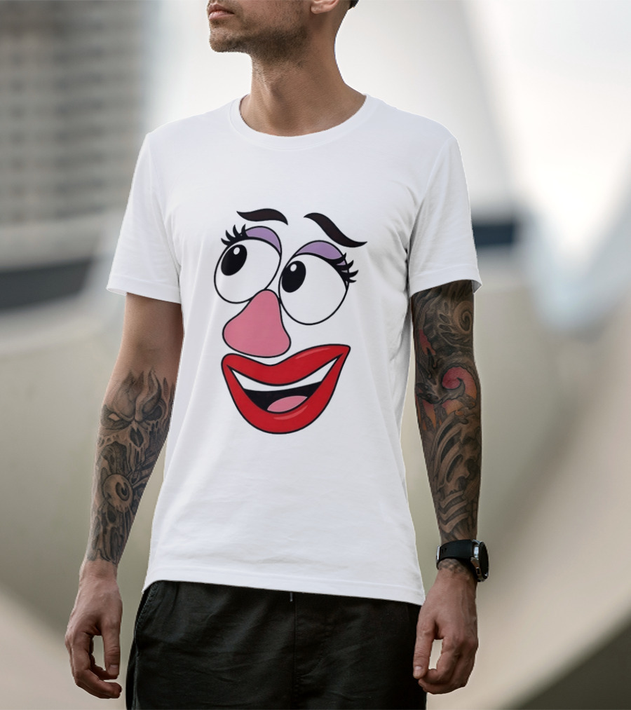 Mrs Potato Head Toy Story Hasbro Cartoon Face T-Shirt