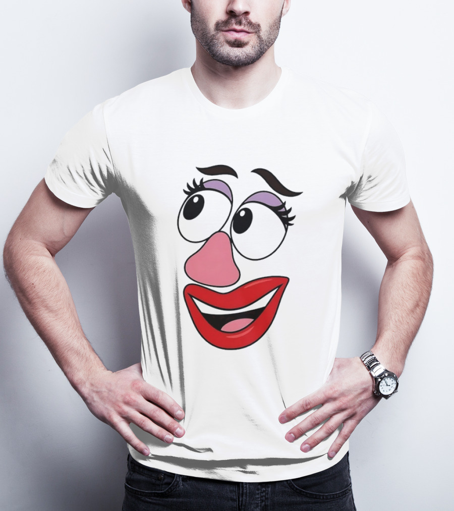 Mrs Potato Head Toy Story Hasbro Cartoon Face T-Shirt