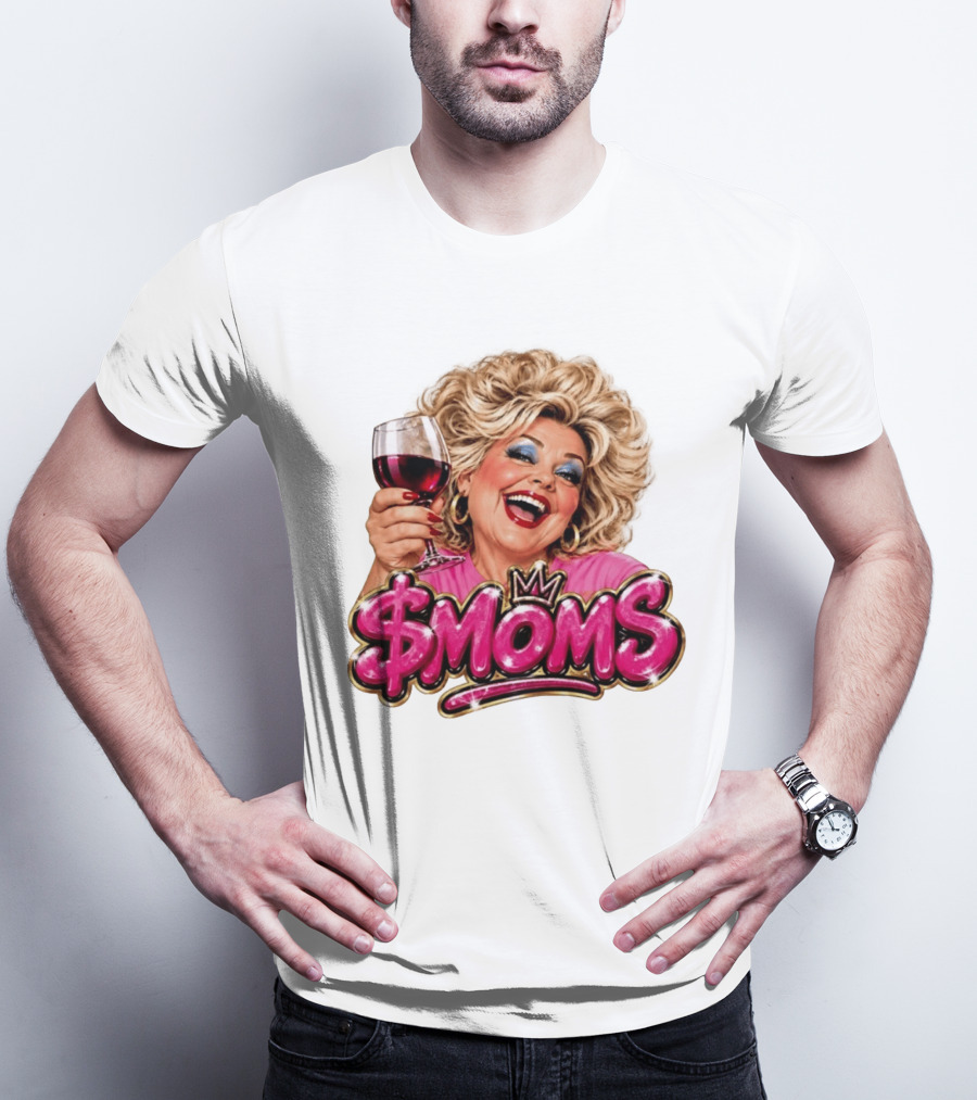 SMoms Wine Glass Fun Motherhood T-Shirt