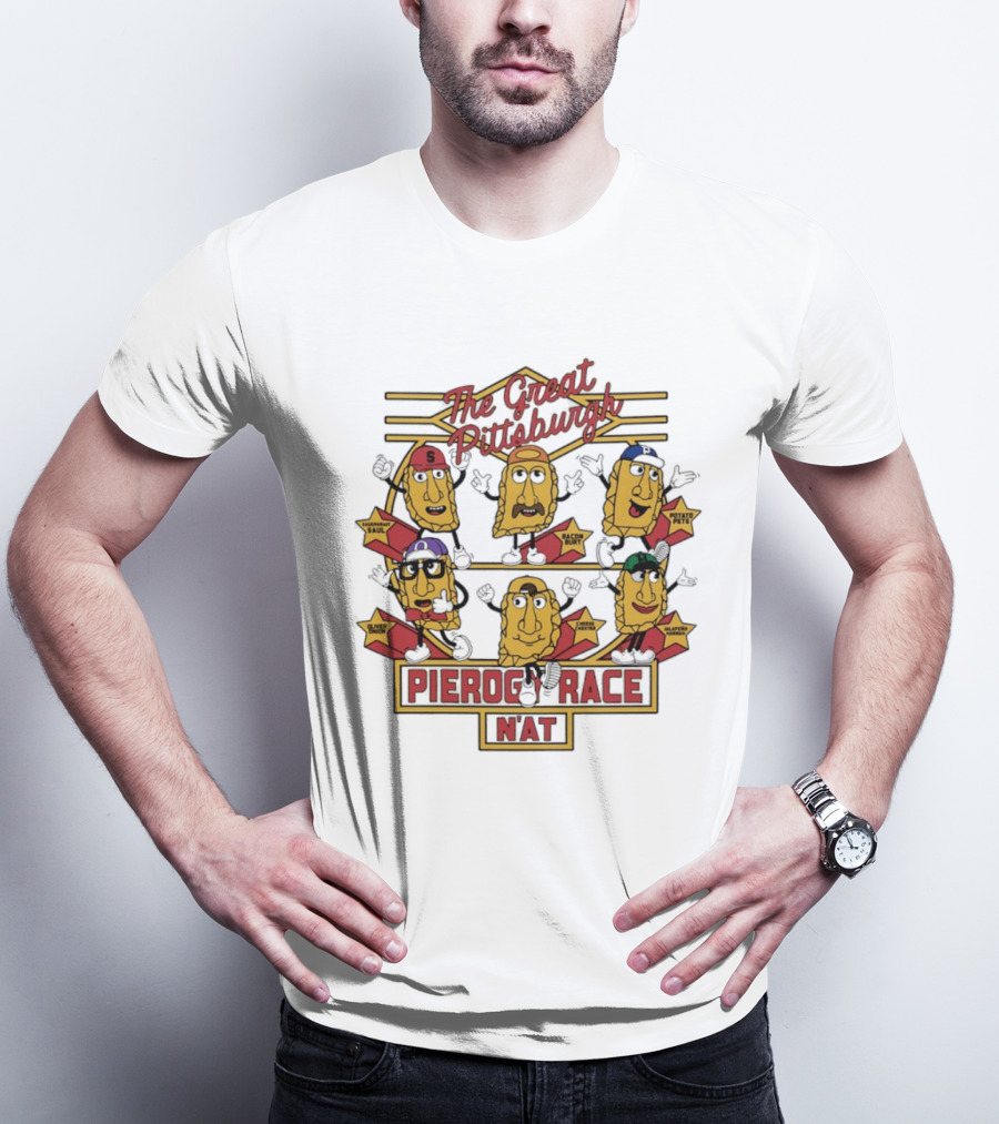 The Great Pittsburgh Pierogi Race With Sauerkraut Saul And Cheese Chester T-Shirt