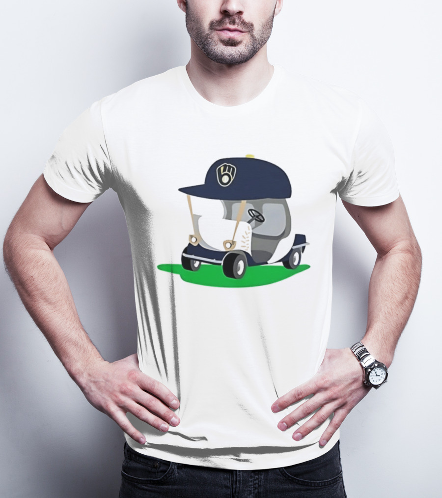 Milwaukee Brewers Golf Cart MLB Baseball Cap Logo Accessory T-Shirt