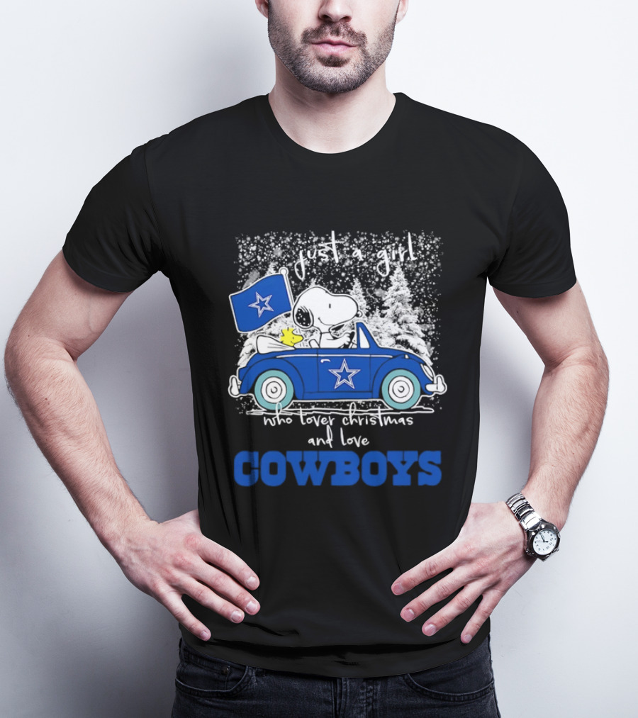 Snoopy And Woodstock Christmas Dallas Cowboys Fan T-Shirt
