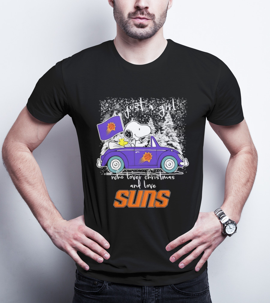 Snoopy Loves Christmas And Phoenix Suns Fan T-Shirt