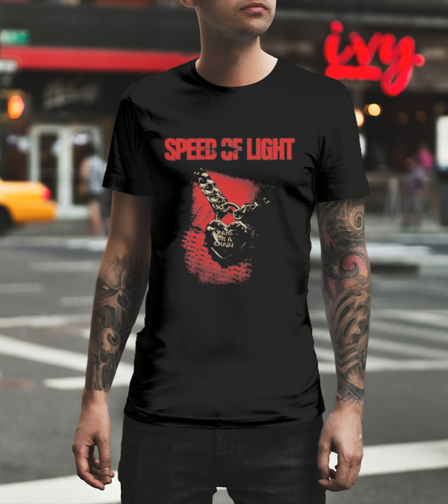 Speed Of Light Skull With Chain T-Shirt