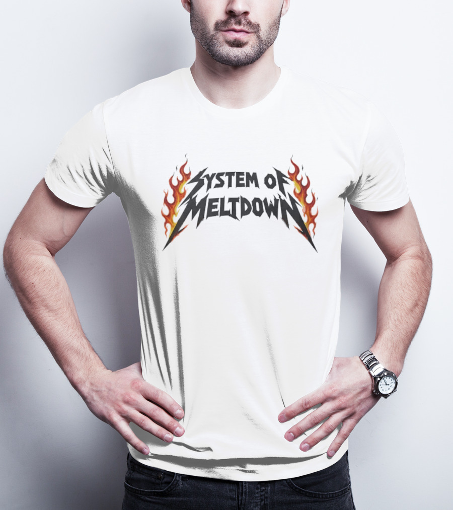 System Of Meltdown Heavy Metal Flaming T-Shirt
