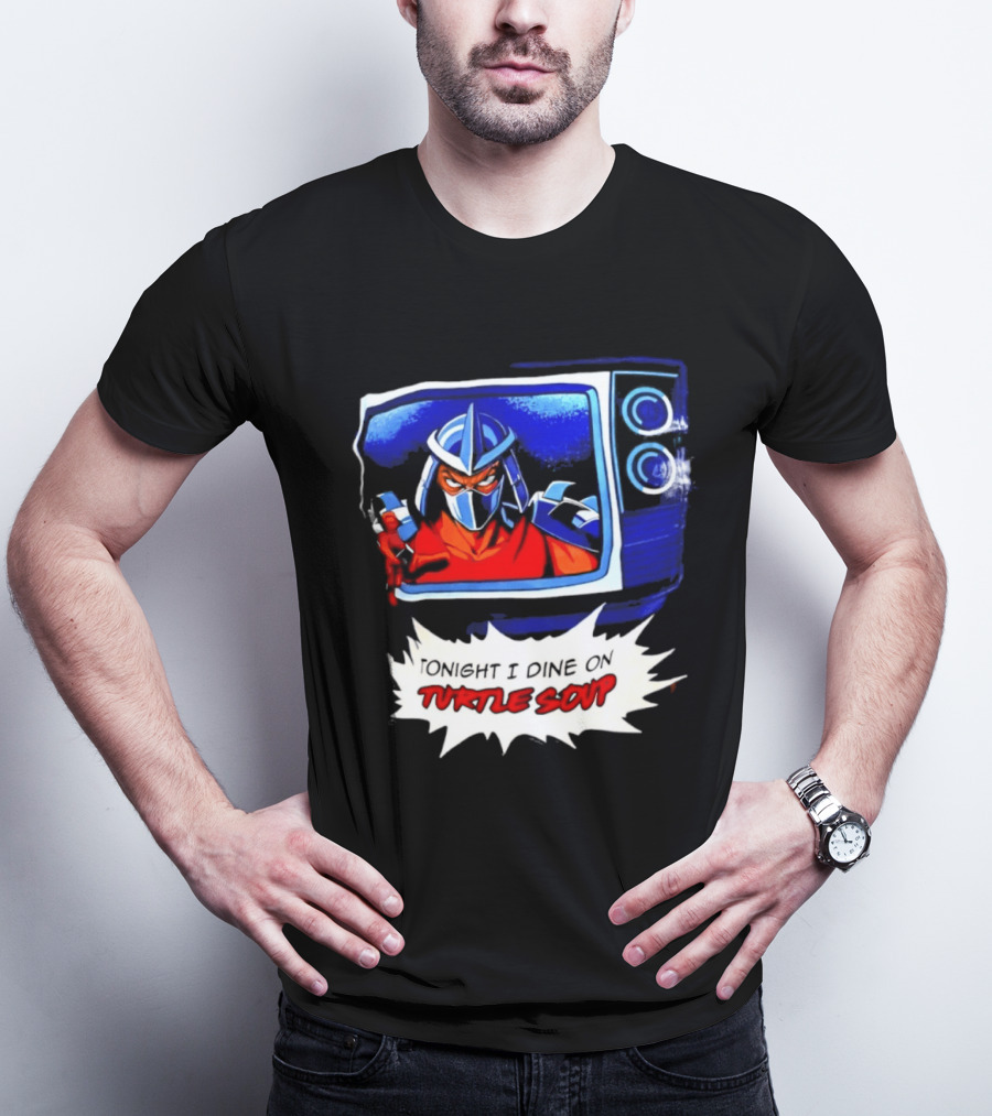 The Shredder Tonight I Dine On Turtle Soup Retro TV Villain Adventure T-Shirt