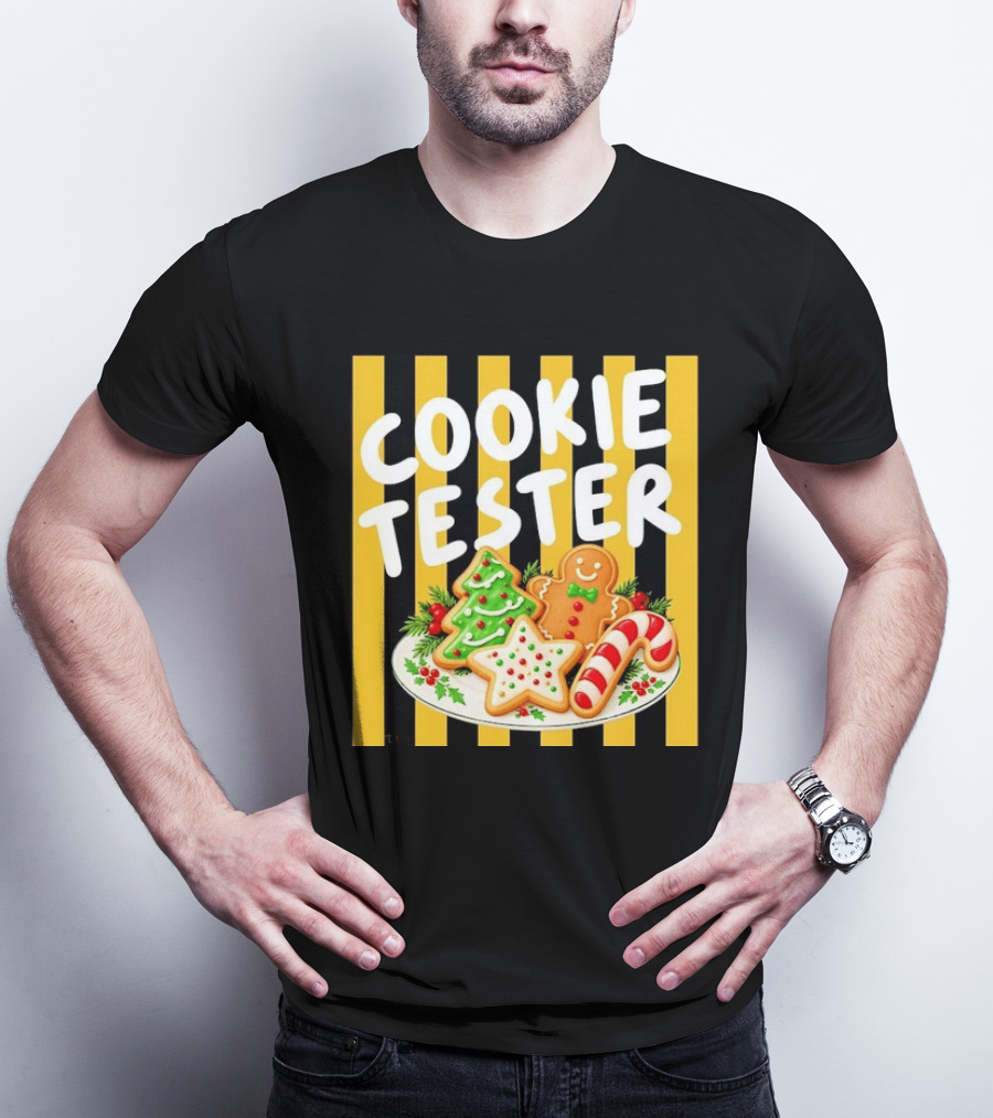 Cookie Tester Christmas Holiday Treats Gingerbread Man T-Shirt