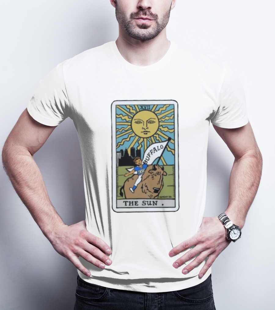 Buffalo Bills The Sun Tarot Card XVII T-Shirt