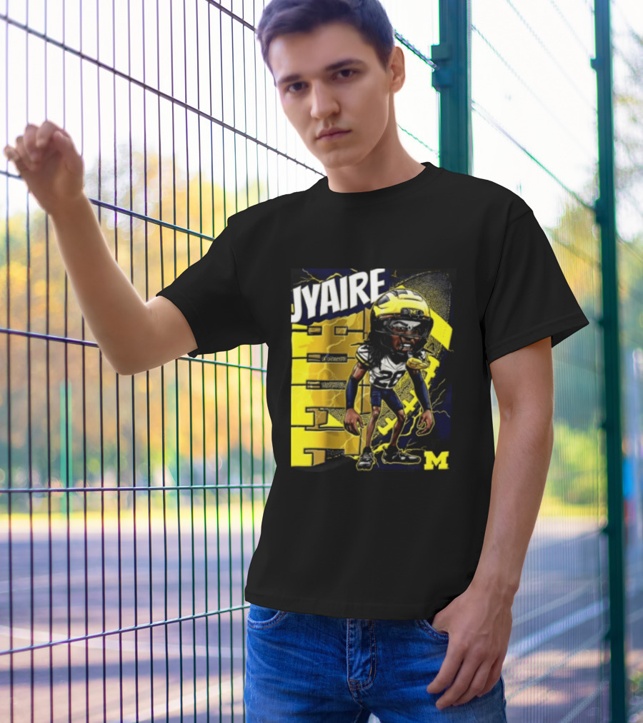 Jyaire Hill Michigan Wolverines Football Player Caricature T-Shirt