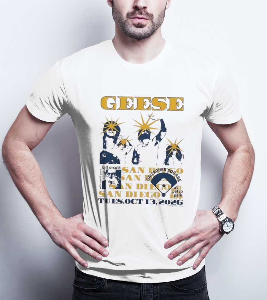 Geese With Special Guest Bill Orcutt At Gallagher Square San Diego October 13 2026 T-Shirt