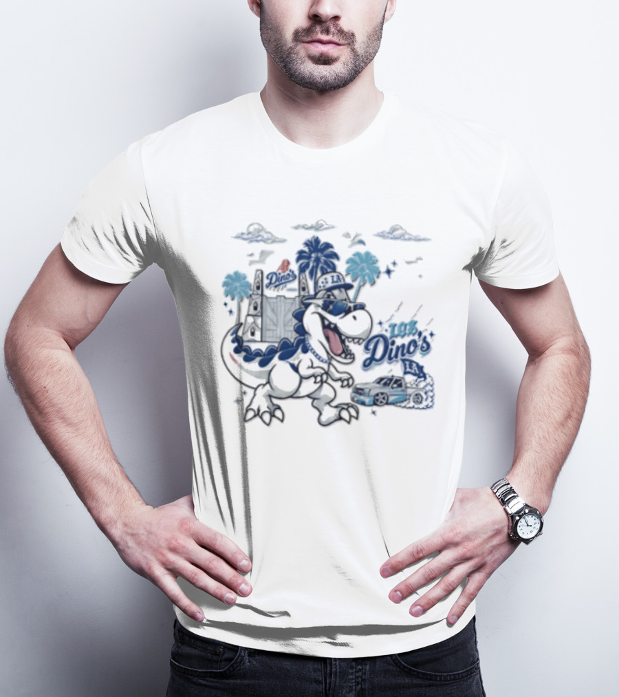 Los Dino’s Los Angeles Dodgers Baseball T-Shirt