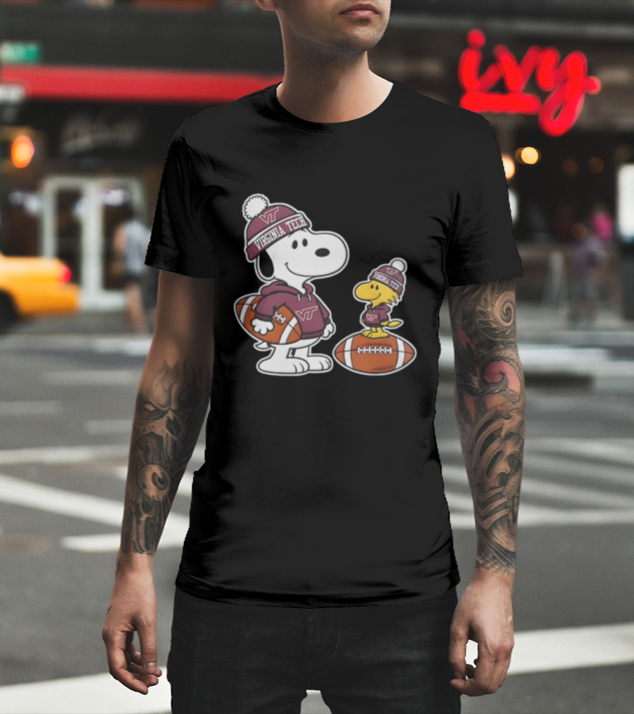 Snoopy Woodstock Virginia Tech Hokies Football Fans 2026 T-Shirt