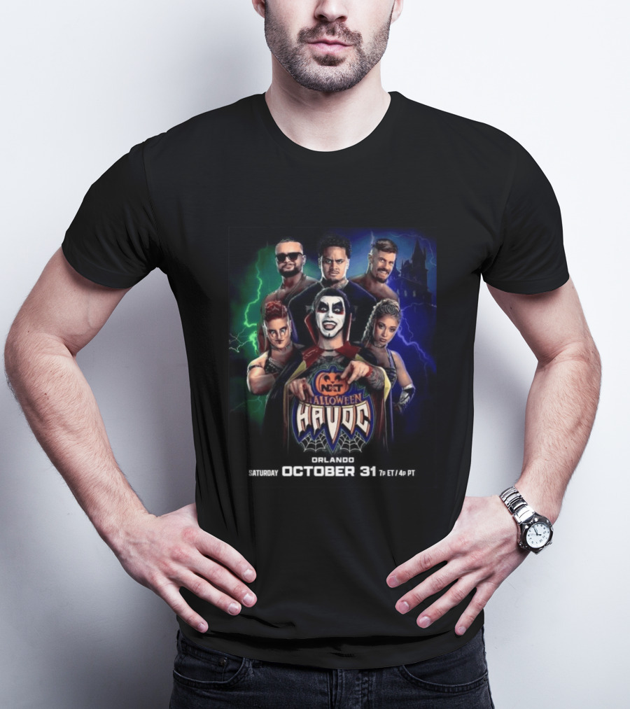 WWE NXT Halloween Havoc Orlando Saturday October 31 Featuring Wrestlers With Spooky Castle T-Shirt