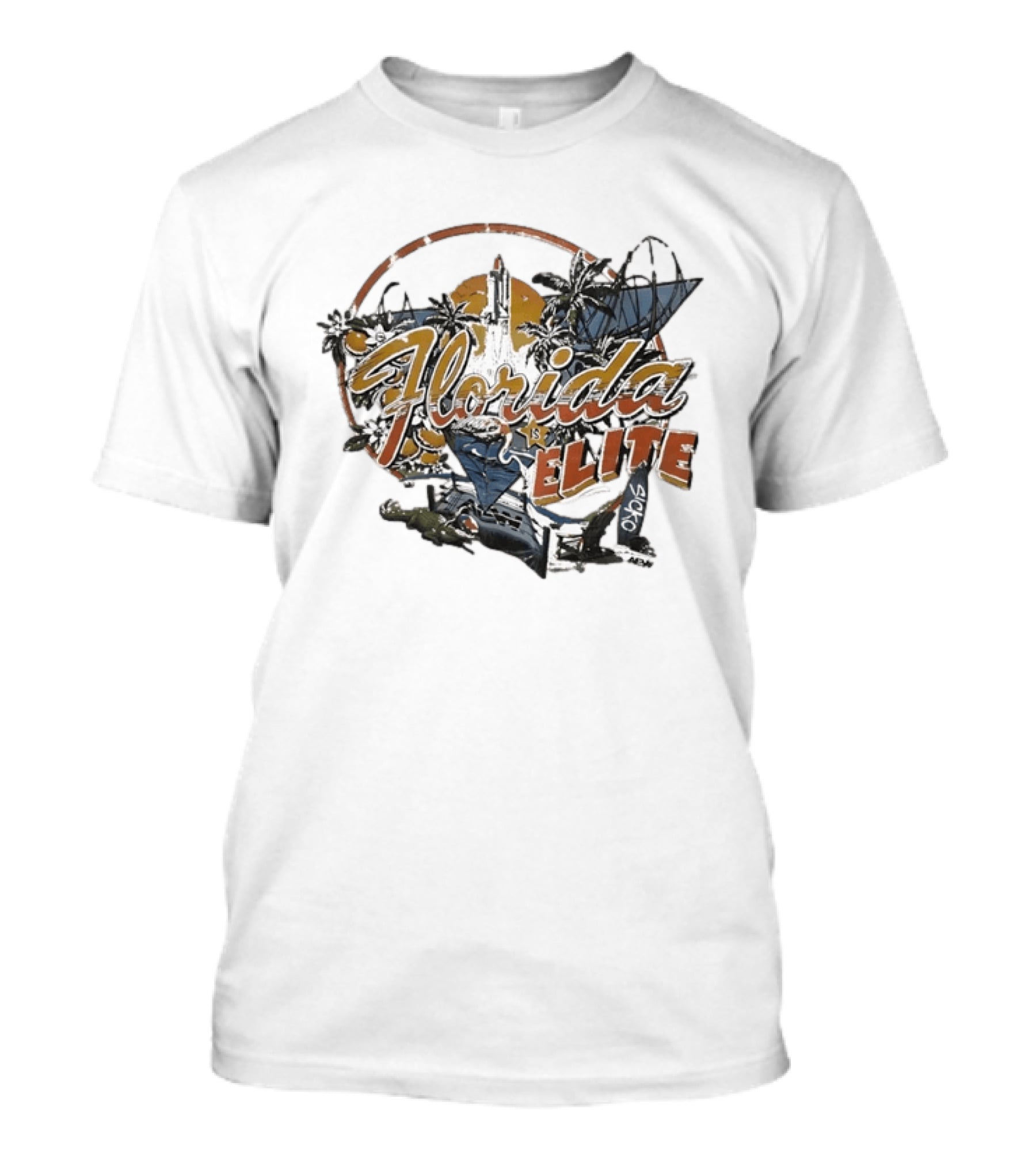 Florida Is Elite AEW Sicko Wrestling Adventure Rocket Palms T-Shirt
