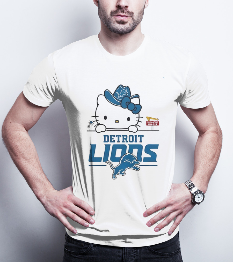 Detroit Lions Hello Kitty In N Out Burger T-Shirt