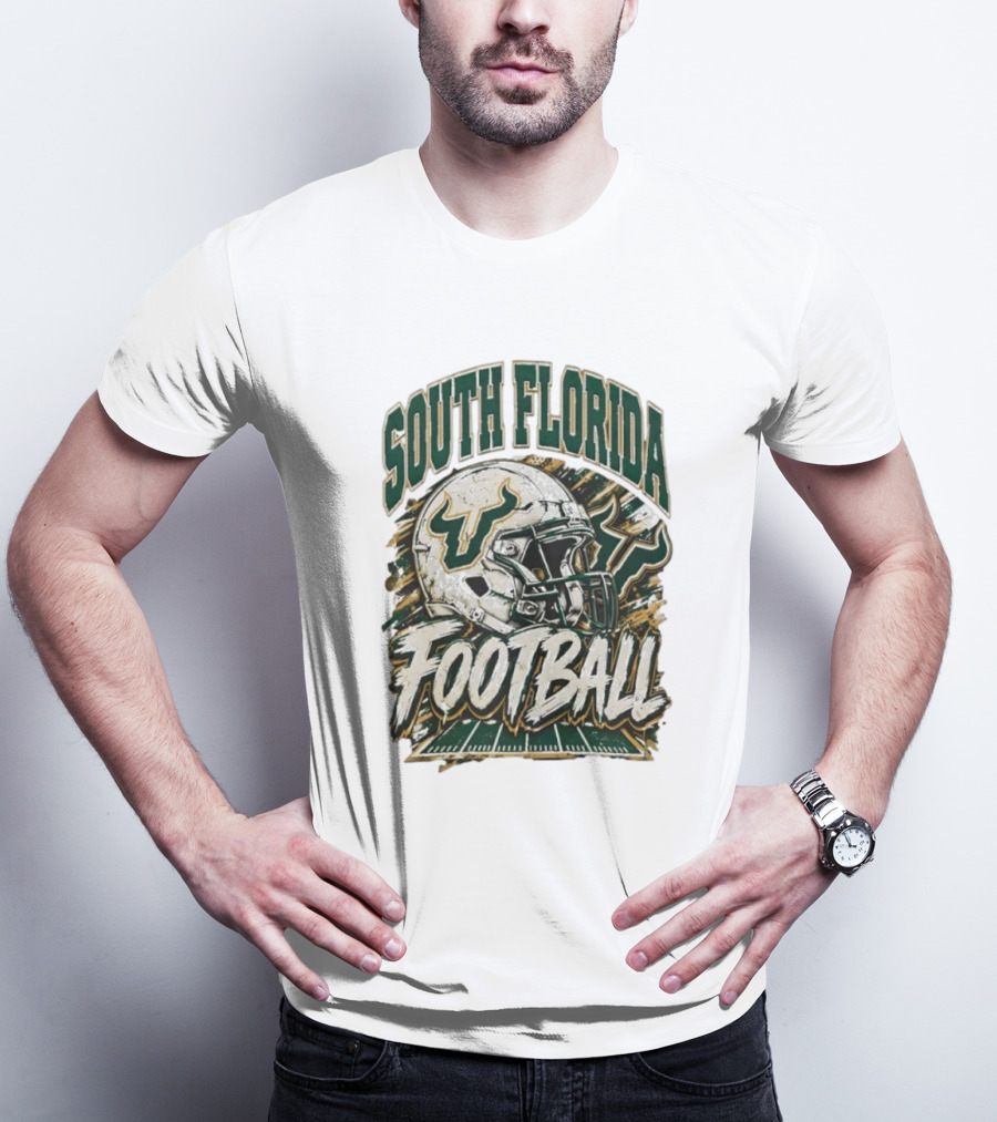South Florida Bulls Football 90s Game Day QB Flowers Era T-Shirt