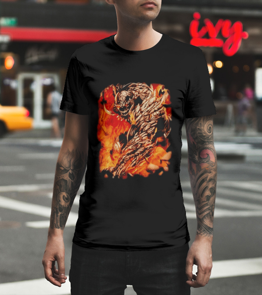 Doomsday DC Comics Villain Fire T-Shirt