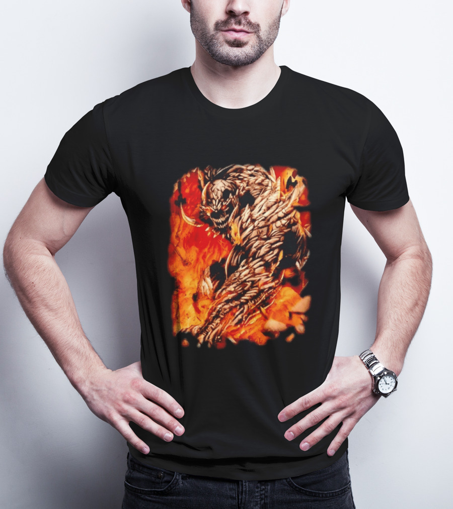 Doomsday DC Comics Villain Fire T-Shirt