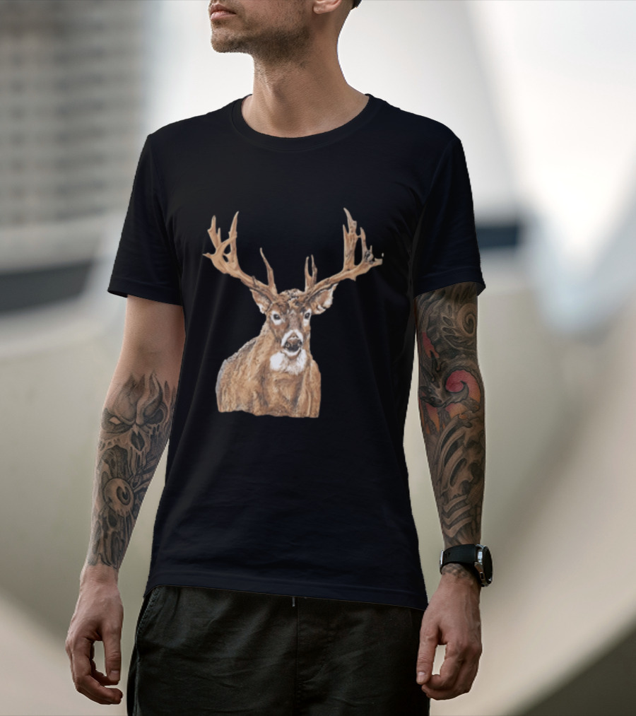 Simply Southern Large Buck Deer Head Drawing T-Shirt