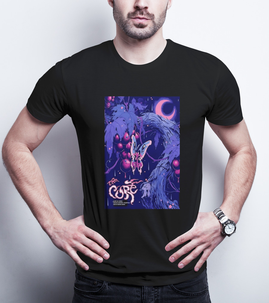 The Cure Cosmic Butterfly Moth Concert June 25 2008 Melbourne Australia T-Shirt