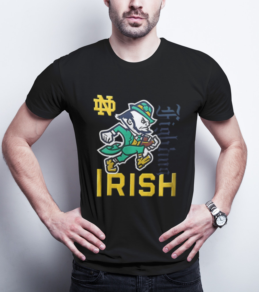 Notre Dame Fighting Irish Football ND Running Irishman T-Shirt