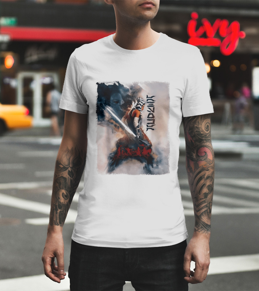 Ahsoka Tano Jedi Warrior Lightsaber Arabic Calligraphy Star Wars T-Shirt