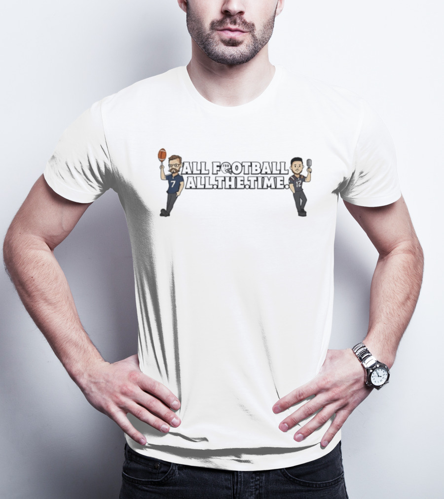 All Football All The Time FRB Sports Commentary Cartoon Duo T-Shirt