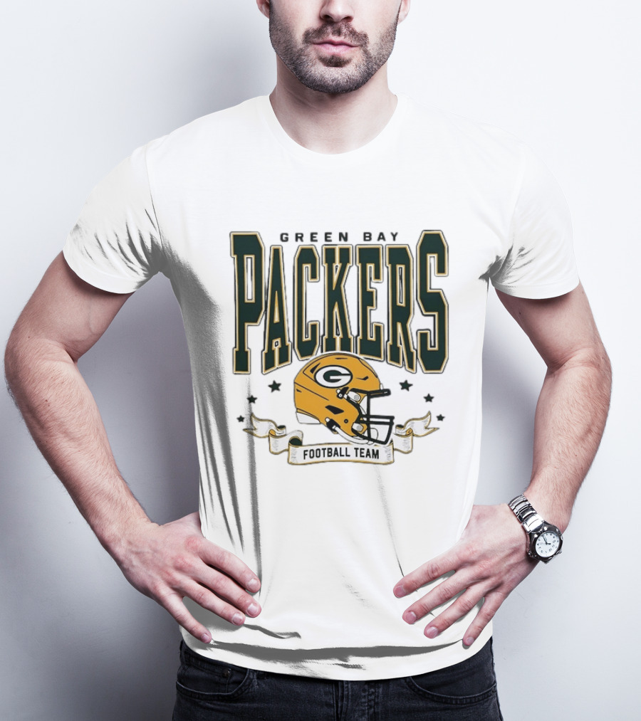 Green Bay Packers Football Team G Helmet T-Shirt