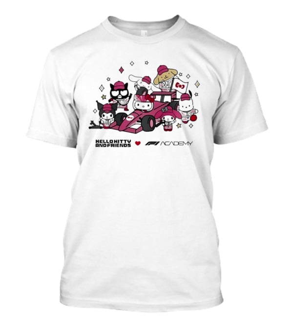 Hello Kitty And Friends Heart F1 Academy Racing Team T-Shirt