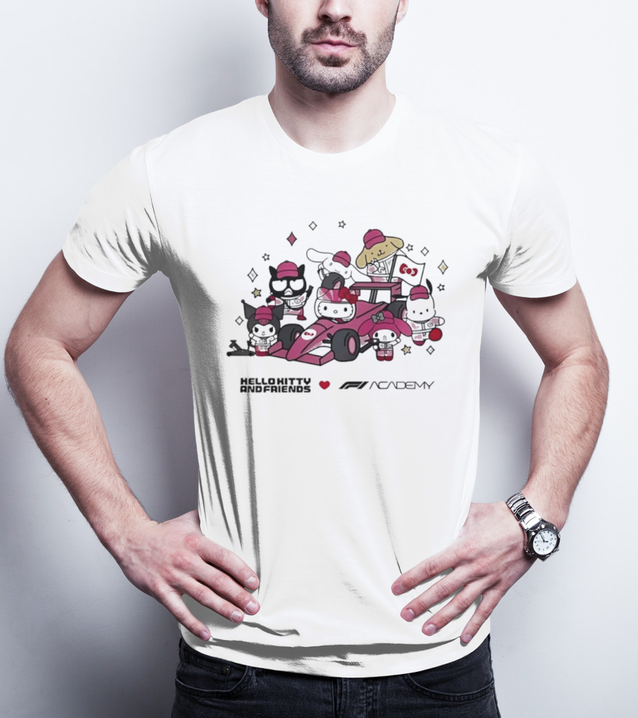 Hello Kitty And Friends Heart F1 Academy Racing Team T-Shirt