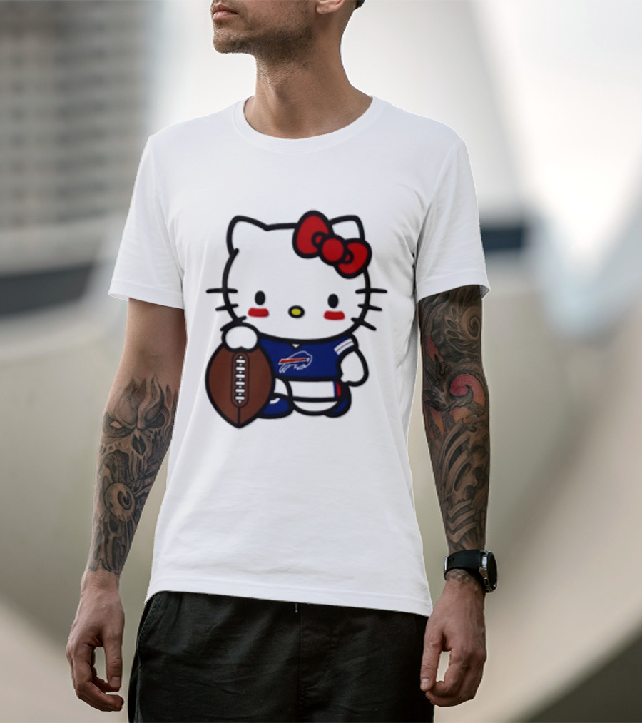 Hello Kitty Buffalo Bills Football Character Fan T-Shirt
