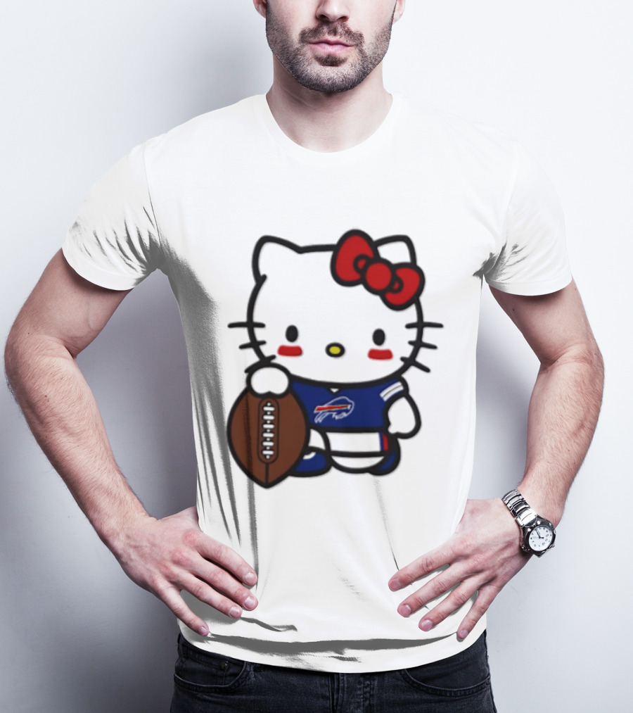 Hello Kitty Buffalo Bills Football Character Fan T-Shirt