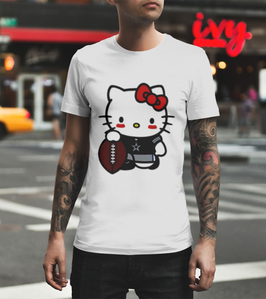 Hello Kitty Dallas Cowboys Football Fan T-Shirt