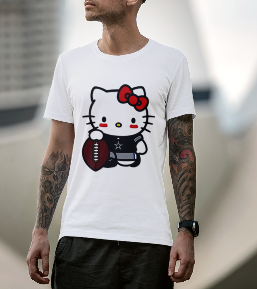 Hello Kitty Dallas Cowboys Football Fan T-Shirt