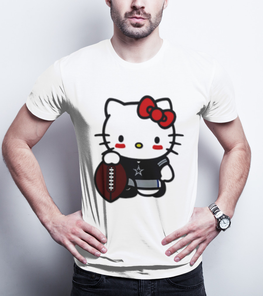 Hello Kitty Dallas Cowboys Football Fan T-Shirt