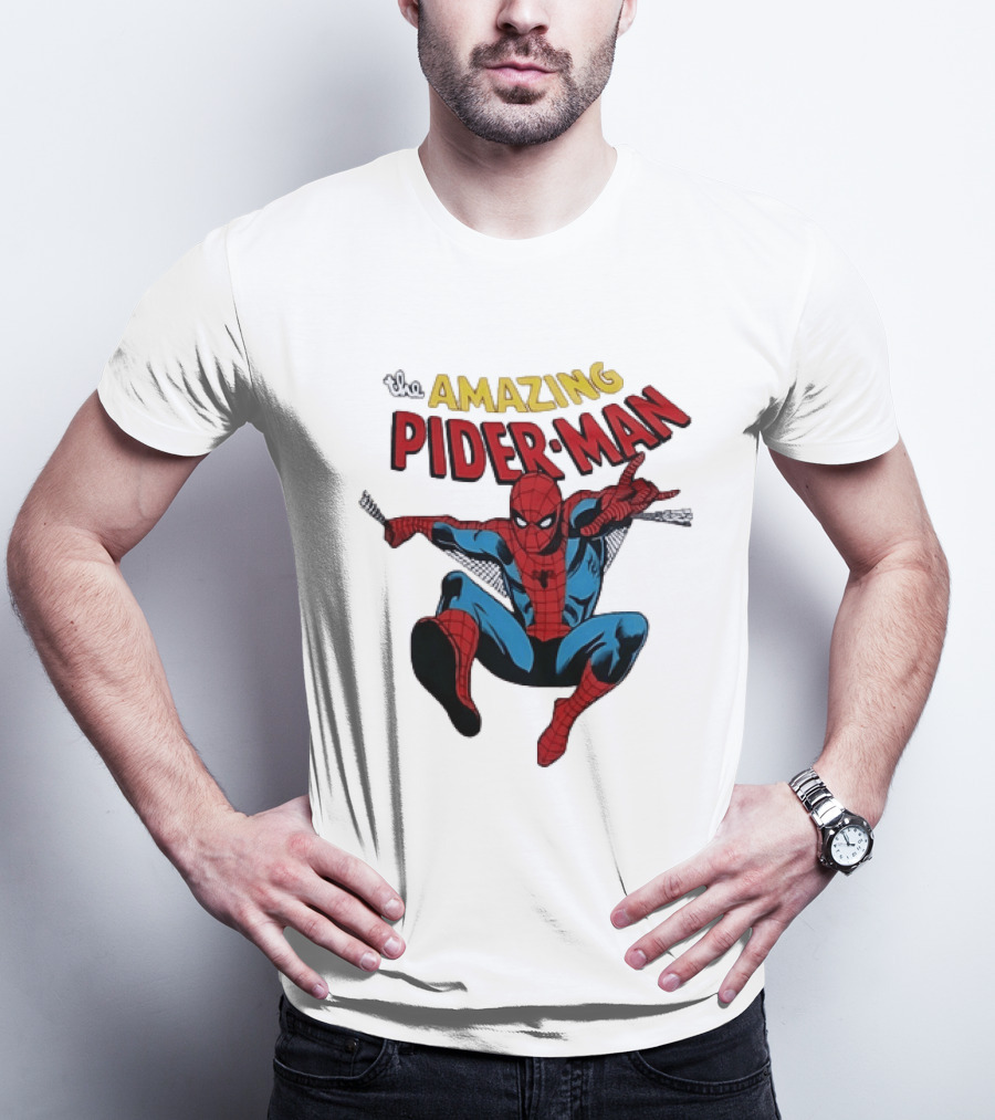 The Amazing Spider Man Marvel Superhero Classic Action Pose T-Shirt