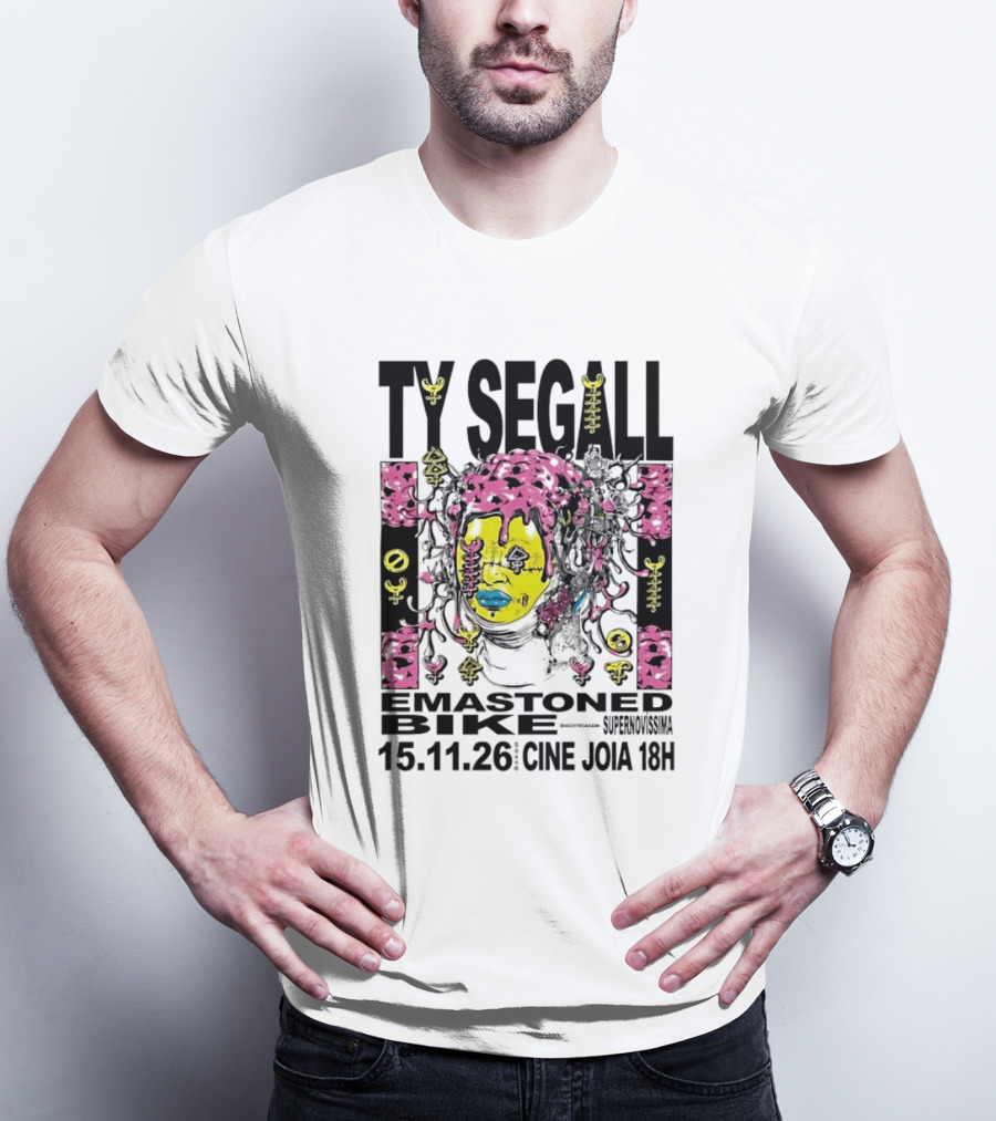 Ty Segall Emastoned Bike Concert At Cine Joia 15.11.26 18H Vibrant Psychedelic Face T-Shirt