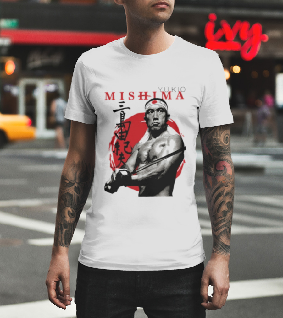 Yukio Mishima Samurai Warrior Japanese Calligraphy T-Shirt
